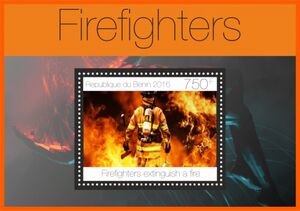 Stamp: Firefighters (Benin: Illegal Stamps(Firefighters) Col:BJ 2016-31/4