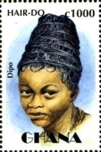 Stamp: Dipo (Ghana(Ghanaian women's hairstyles) Mi:GH 2457,Sg:GH 2412