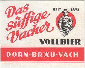 Drink Label: Vacher Vollbier (Dorn-Bräu, Vach, Germany, Federal ...
