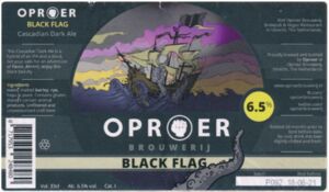 Drink Label: Oproer Black Flag (Oproer Brouwerij, NetherlandsCol:NL ...