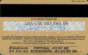 Bank Card: Unibanco (Metropolis) (Unibanco, PortugalCol:PT-VI-0109.02