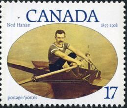 Briefmarke: Ned Hanlan (oarsman) (Kanada(Famous Canadians (1980)) Mi:CA ...