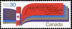 Stamp: Patriation of Constitution (CanadaMi:CA 829,Sn:CA 916,Yt:CA 791 ...