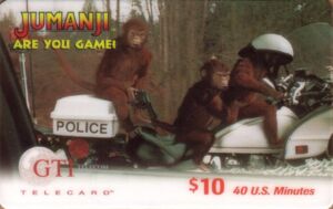 Phonecard: Jumanji - Motorcycle Police Monkeys (GTI Telecom (GTI ...