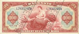 Banknote: 100 Deutsche Mark (Germany, Federal Republic(1948 First Issue ...