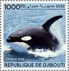 Stamp: Killer Whale (Orcinus orca) (Djibouti(Orca (2022)) Col:DJ 2022 ...