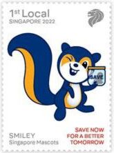 Stamp: Smiley (Singapore(Mascots of Singapore (2022)) Mi:SG 2819,Sn:SG ...