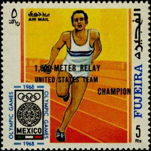 Stamp: Relay Race, Relay, USA (Fujairah (Fujeira)(Summer Olympic Games ...