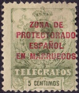 Stamp: Alfonso XIII (Spanish Morocco(Telegraphs - King Alfonso XIII ...