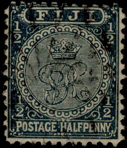 Stamp: Crown over Monogram (Fiji(Definitive Issue 1891-1898) Mi:FJ 27 ...