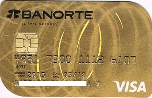 Bank Card: Banorte Internacional (BaNorte, MexicoCol:MX-VI-0036.02