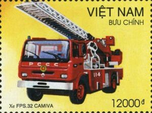Stamp: Fps. 32 Camiva (Vietnam(Fire Engines) Mi:VN 3062,Sn:VN 2965d 📮