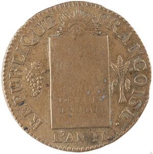 Coin: 1 Sol (Republic. Scales - L - Bayonne) (France(1793~1799 - First ...