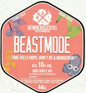 Drink Label: Beastmode Triple IPA (Brouwerij De Moersleutel ...