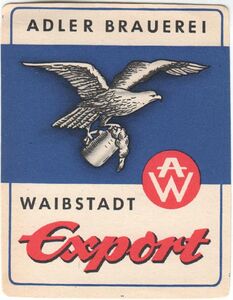 Drink Label: Adler Brauerei Export (Adler Brauerei Waibstadt, Germany ...