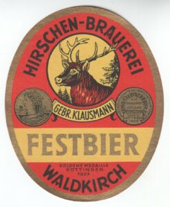 Drink Label: Hirschbräu Festbier (Hirschen Brauerei Waldkirch, Germany ...