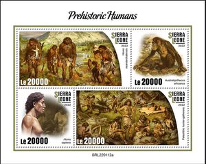 Stamp: Prehistoric Humans (Sierra Leone(Prehistoric Humans (2022)) Col ...