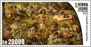 Stamp: Paleolithic hunters-gatherers (Sierra Leone(Prehistoric Humans ...