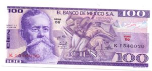 Banknote: 100 Pesos (Mexico(1969-1978 Issue) Wor:P-66a.33