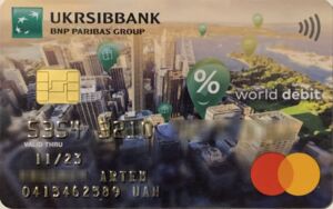 Bank Card: MasterCard World Debit (Ukrsibbank, UkraineCol:UA-MC-0660.06