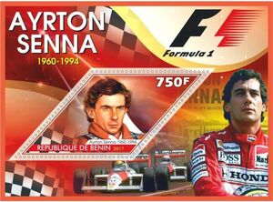 Stamp: Formula 1 Ayrton Senna (Benin: Illegal Stamps(Formula One (2017 ...