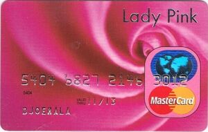 Bank Card: Lady Pink (Lippo Bank, IndonesiaCol:ID-MC-0112
