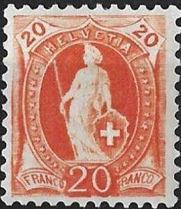 Sello: Standing Helvetia (Suiza(Standing Helvetia) Mi:CH 58XCb