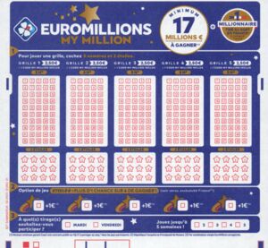 Lottery Ticket: FDJ-Grille du Jeu Euromillions My Million (Impr ...