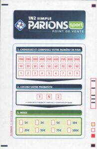Lottery Ticket: Parions Sport - 1N2 Simple (La Francaise des Jeux ...