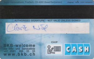 Bank Card: Basler Kantonalbank (Basler Kantonalbank, Switzerland) Col ...