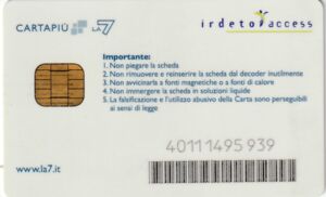 Functional Card: La7 Carta Piu' (TV Access, Italy(La7) Col:IT-TV-LA7-017
