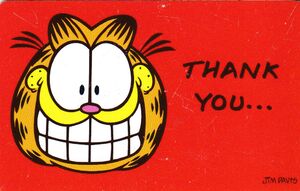 Functional Card: Garfield - Thank you ... (Games Centers, Amusement ...