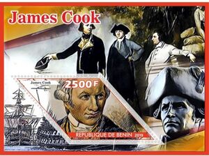 Stamp: James Cook (Benin: Illegal Stamps(Famous People (2019)) Col:BJ ...