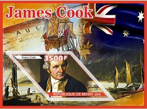 Stamp: James Cook (Benin: Illegal Stamps(Famous People (2019)) Col:BJ ...