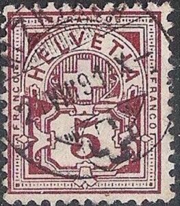 Stamp: Cross over value plate (Switzerland(Cross over value plate) Mi ...