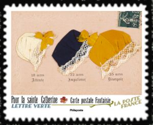 Stamp: For Saint Catherine (France(150th Anniversary of French ...