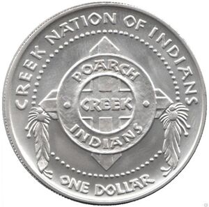 Moneda: 1 Dollar (Chief Menawa) (Fantasía, Emisiones(USA - Creek Nation ...