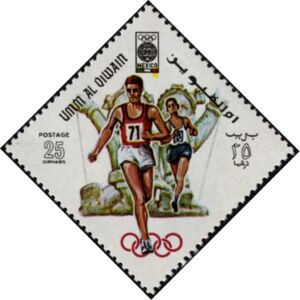 Stamp: Long Distance Running (Umm al-Qiwain(Summer Olympic Games 1968 ...