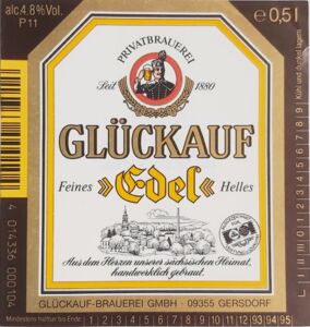 Drink Label: Gluckauf Bock (Glückauf-Brauerei Gersdorf, Germany ...