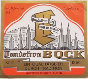 Drink Label: Landskron Bock (Landskron Brauerei Gorlitz GmbH, Germany ...