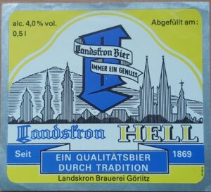 Drink Label: Landskron Hell (Landskron Brauerei Gorlitz GmbH, Germany ...