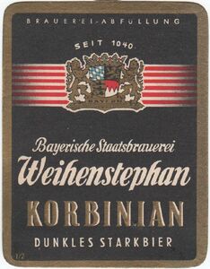 Drink Label: Weihenstephan Korbinian (Bayerische Staatsbrauerei ...