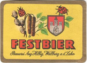 Drink Label: Weilburger Festbier (Brauerei Helbig, Weilburg, Germany ...