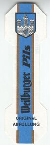 Drink Label: Weilburger Pils (Brauerei Helbig, Weilburg, Germany ...