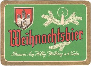 Drink Label: Weilburger Weihnachtsbier (Brauerei Helbig, Weilburg ...