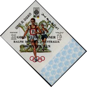 Stamp: Long Distance Running (Umm al-Qiwain(Summer Olympic Games 1968 ...