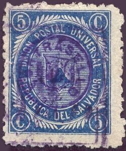 Stamp: Coat of arms of El Salvador (El Salvador(Telegraphs - Contra ...