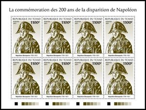 Stamp: 200th Anniversary of the Death of Napoleon Bonaparte (Chad ...