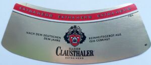Drink Label: Clausthaler Premium Alkoholfrei (Binding-Brauerei AG ...