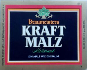 Drink Label: Kraft Malz Malztrunk (Binding-Brauerei AG, Germany ...